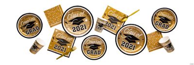 Gold Class of 2021 Graduation Party Supplies | Oriental Trading