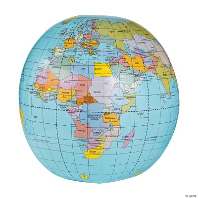Inflatable 40" Globe Giant Beach Ball - Toys - 1 Piece 889070523356 | eBay