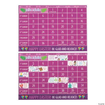 Magic Color Scratch Lent Calendars - 12 Pc.