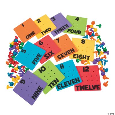 Peg Number Boards - Educational - 84 Pieces 889070522397 | eBay