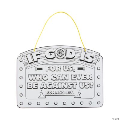 Color Your Own Romans 8:31 Craft Kit Sign - Discontinued