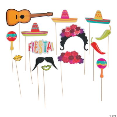 Fiesta Photo Stick Props- 12 Pc. | Oriental Trading