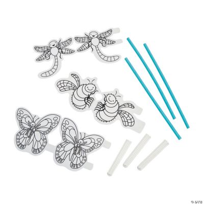 Color Your Own Bug Straw Shooter Craft Kit - Discontinued