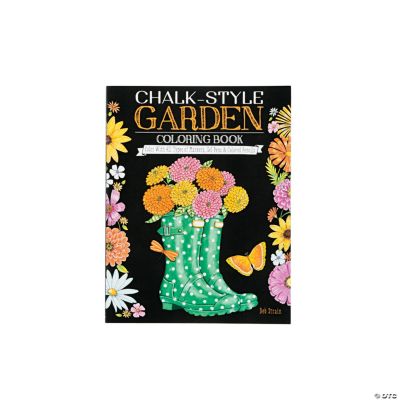 Chalk Style Garden Adult Coloring Book - Discontinued
