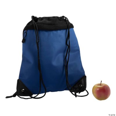 14" x 18" Royal Blue Drawstring Bag | Oriental Trading