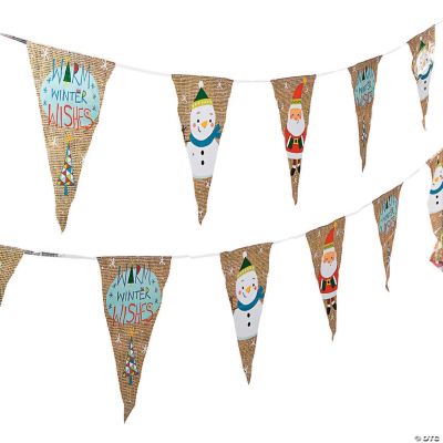 Nordic Noel Christmas Plastic Pennant Banner | Oriental Trading