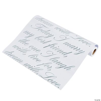 Script Wedding Table Runner - Less Than Perfect | Oriental Trading