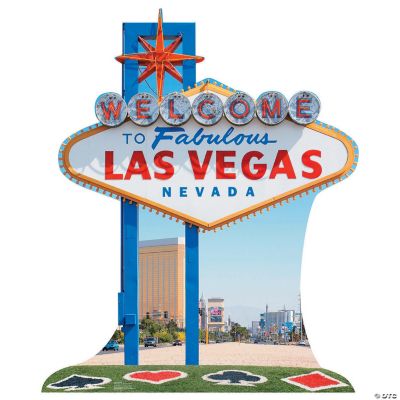 37" x 47" Vegas Sign Cardboard Cutout Stand-Up | Oriental Trading