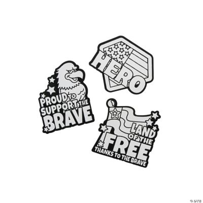 Color Your Own Military Service Fuzzy Magnets - 12 Pc. | Oriental Trading