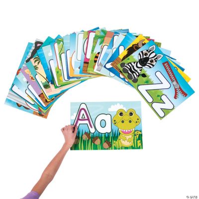 15" x 10" Alphabet Letter Learning Laminated Cardstock Mats - 26 Pc ...