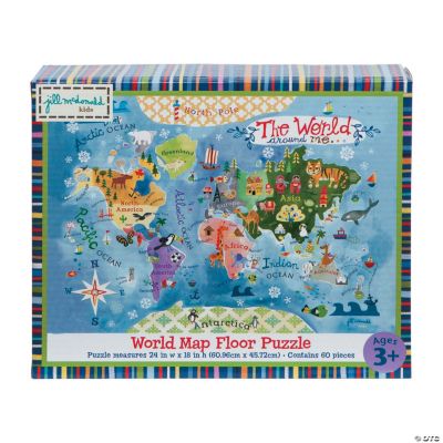 Gibby & Libby™ World Map Floor Puzzle - Discontinued