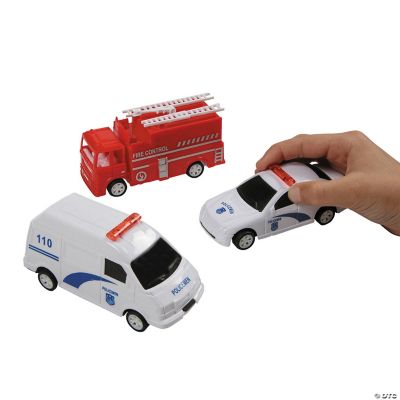 Rescue Pull-Back Vehicles - 12 Pc. | Oriental Trading