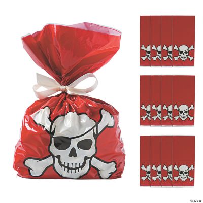 5” x 11 1/2” Pirate Cellophane Bags - 12 Pc. | Oriental Trading