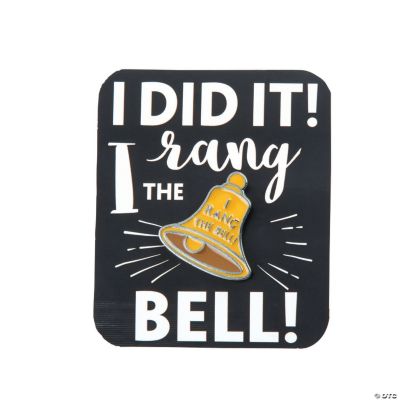 Cancer Awareness Bell Enamel Pins with Card | Oriental Trading