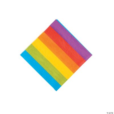 Rainbow Party Beverage Napkins - 16 Pc. | Oriental Trading