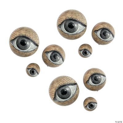 1 1/2" - 3 1/2" Styrofoam Eyeball Orbs Halloween Decorations ...
