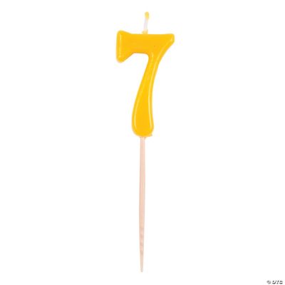 Yellow Number 7 Candle - Discontinued