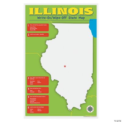 State Write-On Desk Mat - Illinois | Oriental Trading