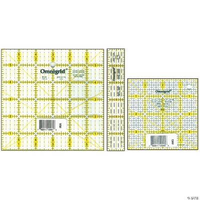 Omnigrid Ruler Set 3/Pkg-4", 6" & 1"X6"