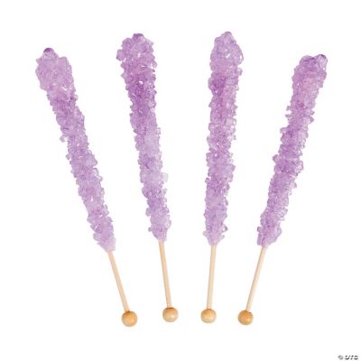 Lavender Rock Candy Lollipops - 12 Pc. | Oriental Trading