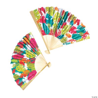 Jumbo Luau Bamboo Hanging Fans - 2 Pc. | Oriental Trading