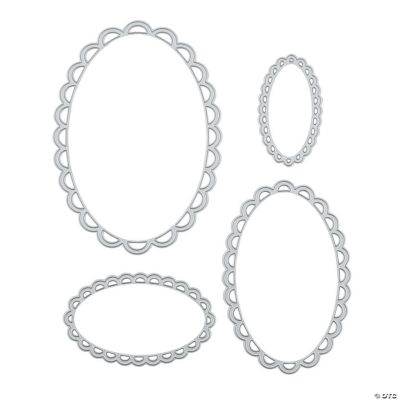Oval Wave Cutting Dies - 4 Pc. - Discontinued