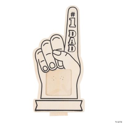 1 Finger Foam Color Your Own #1 Dad Foam Finger Frame - Crafts For Kids ...