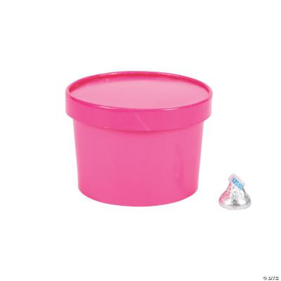 Pink Round Favor Boxes with Lid | Oriental Trading