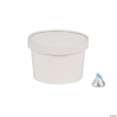 White Round Favor Boxes with Lid | Oriental Trading