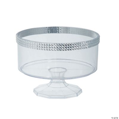 Small Trifle Container with Silver Gem Trim - Discontinued