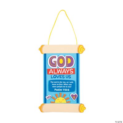 God Always Loves Us Scroll Sign Craft Kit- Makes 12