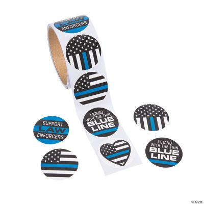Thin Blue Line Sticker Rolls | Oriental Trading
