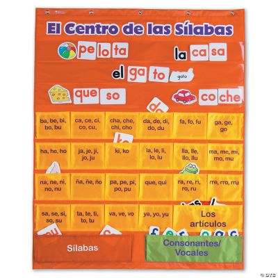 Learning Resources Spanish Syllables Pocket Chart with Cards | Oriental ...