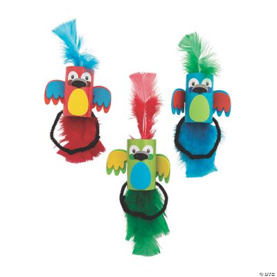 4 1/2" DIY Foam & Cardboard Parrot Craft Kit - Makes 12 | Oriental Trading
