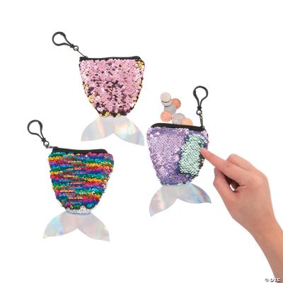 Mermaid Tail Flipping Sequin Coin Purses | Oriental Trading