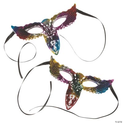 Rainbow Long-Nose Masquerade Masks - 6 Pc. | Oriental Trading