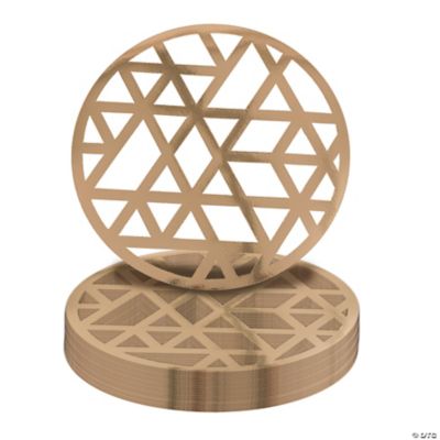 12" Goldtone Laser-Cut Cardstock Charger Placemats - 24 Pcs. | Oriental ...
