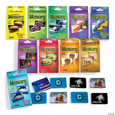 Set of 10 Memory Games, 500 cards | Oriental Trading