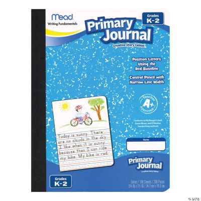 Mead Primary Journal Half Page Ruled 100 Count, Set of 12 | Oriental ...