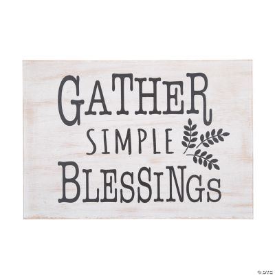 Positively Simple Gather Simple Blessings Sign | Oriental Trading