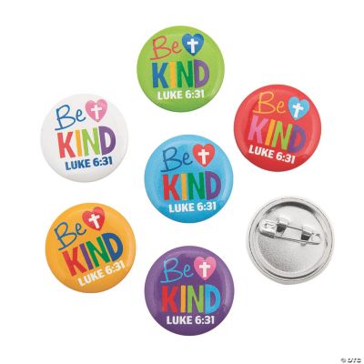Bulk 48 Pc. Be Kind Mini Buttons | Oriental Trading