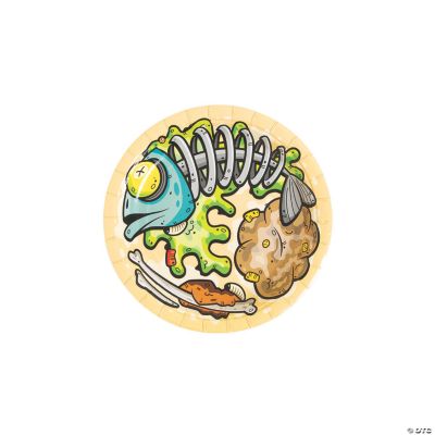 Gross Slime Decaying Fish Paper Dessert Plates - 8 Ct. - Discontinued