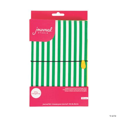 American Crafts™ Green Stripe Journal Kit - 3 Pc. | Oriental Trading