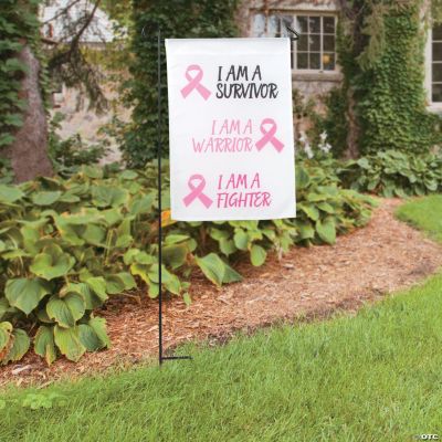 Pink Ribbon Garden Flag - 13” x 18 1/2" - Discontinued