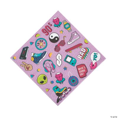 90s Rad Luncheon Napkins - 16 Pc.