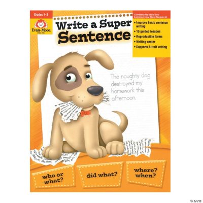 Evan-Moor Write A Super Sentence Book, Teacher Reproducibles, Grades 1 ...