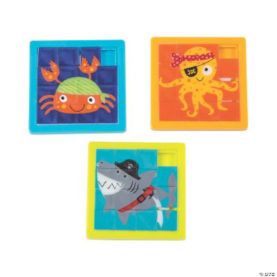 Mini Pirate Animals Slide Puzzles - 12 Pc. - Discontinued
