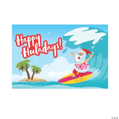 Luau Santa Backdrop - 3 Pc. | Oriental Trading