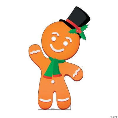 Life-Sized Illustrated Gingerbread Man Cardboard Stand-Up | Oriental ...