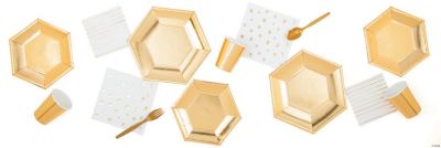 Gold Metallic Party Supplies | Oriental Trading